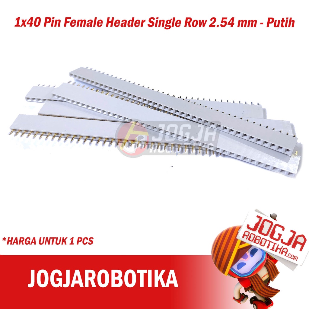 Jual Pin 1x40 Pin Female Header Single Row 2.54 mm Warna Merah Kuning ...