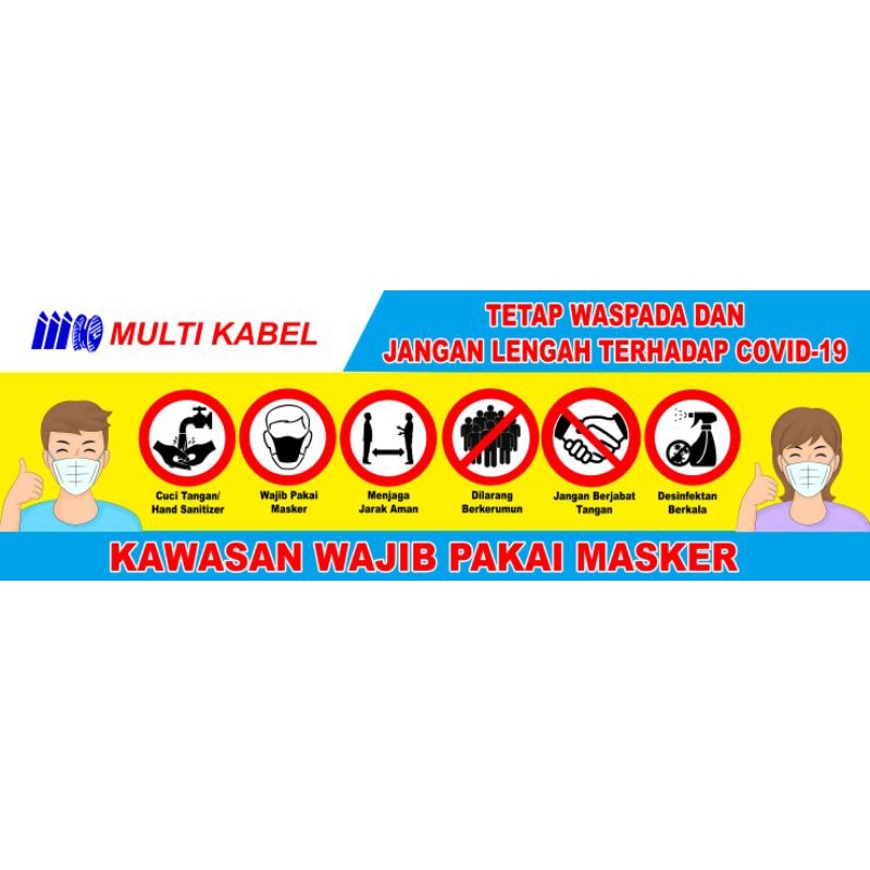 Jual SPANDUK PROTOKOL KESEHATAN UKURAN 1x2 METER | Shopee Indonesia