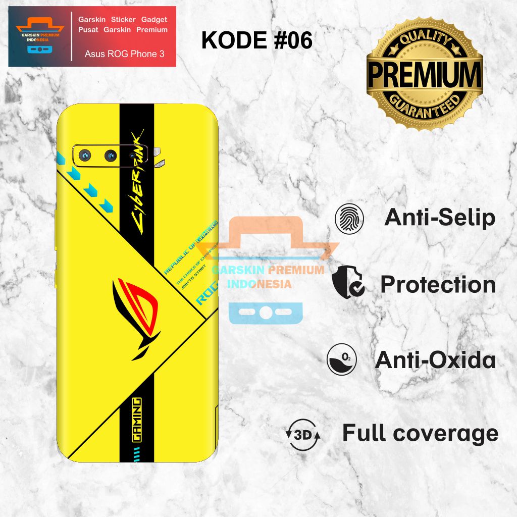 Jual COD Garskin Stiker Asus ROG Phone 3 Motif 6-10 Bisa Request Gambar ...