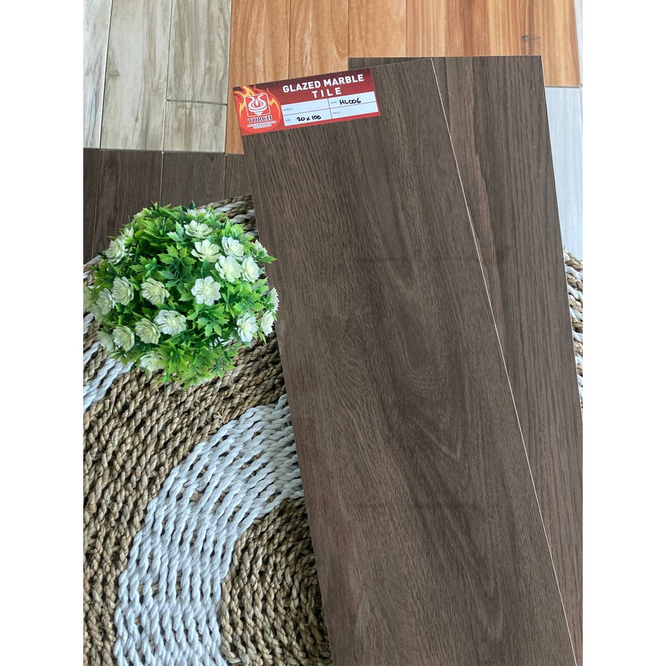 Jual Granit torch | Granit Lantai wood glazed | 20x100 motif kayu cutting | Shopee Indonesia