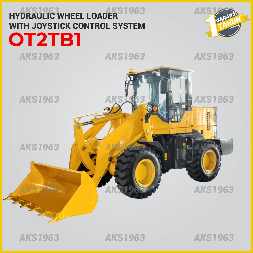 Jual Alat Berat Loder 2 ton Hydraulic Wheel Loader Bucket 1 m3 Engine ...
