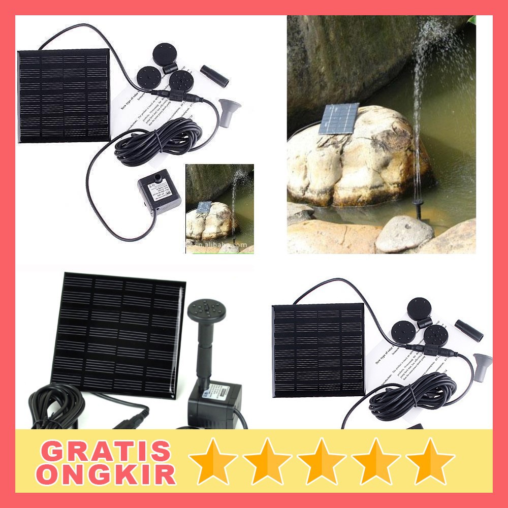 Jual Pompa Air Mancur Kolam Ikan Taman Tenaga Surya Matahari Set Solar ...