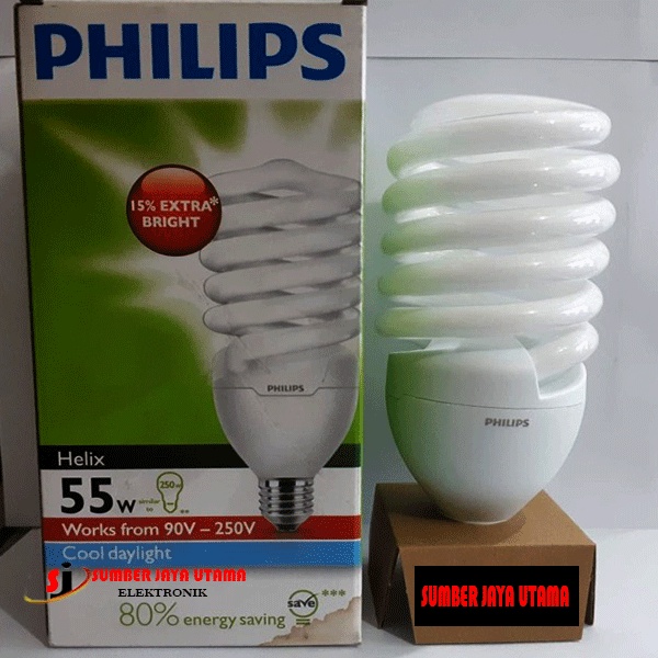 Jual LAMPU PHILIPS TORNADO helix 55 WATT | Shopee Indonesia