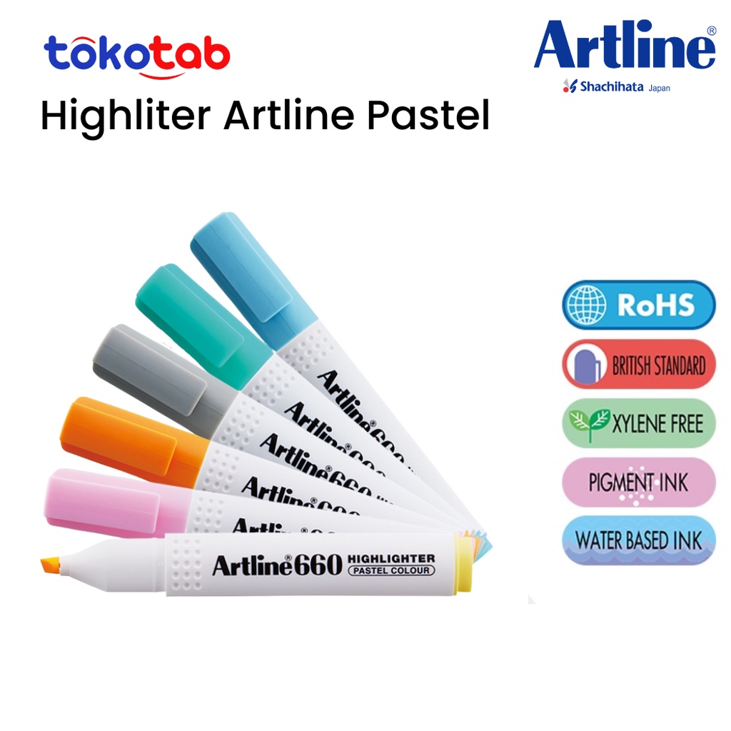 Jual Tokotab - Artline Highlighter Pastel Textliner EK-660 Penanda Tulisan Stabilo Artline ...