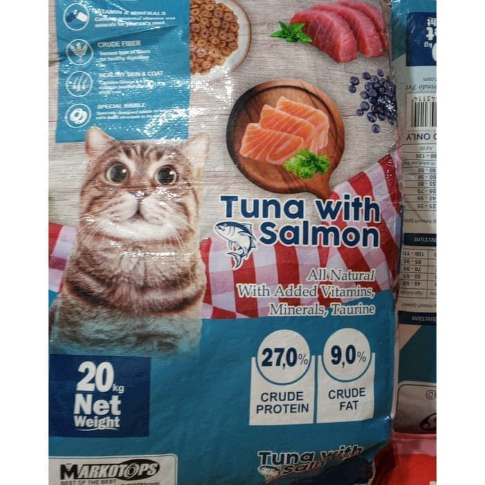 Jual MARKOTOPS TUNA SALMON 20KG - Makanan Kucing Cat Food | Shopee ...