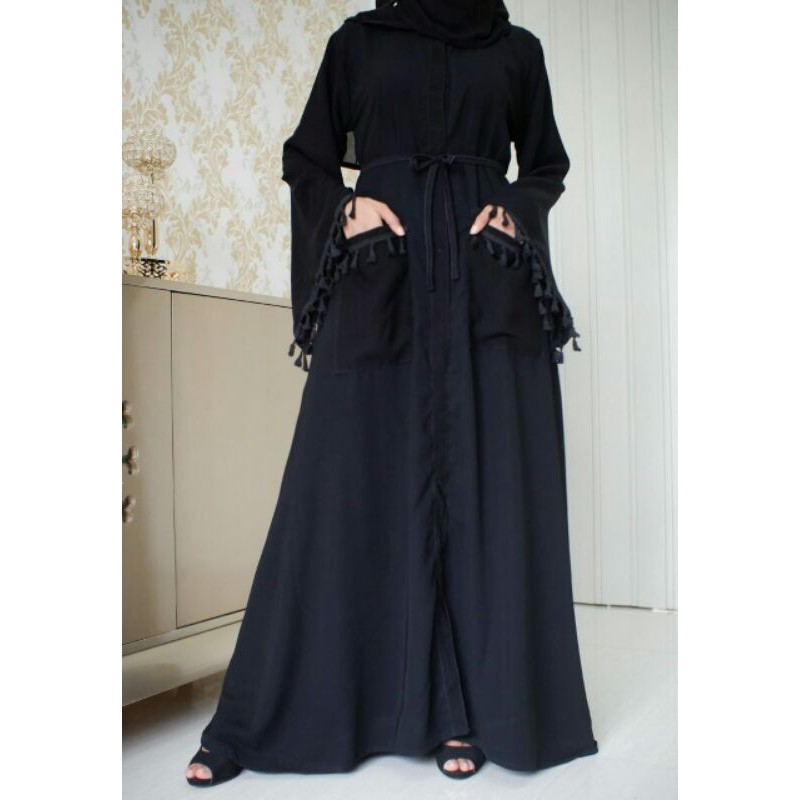 Jual Abaya Runbai Syakira / Abaya full kancing / Abaya murah / abaya ...