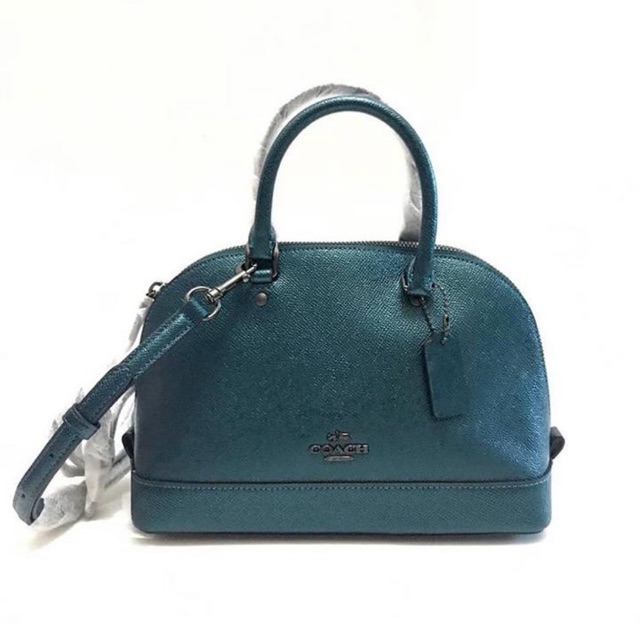 Jual Tas Coach Mini Sierra Metallic Darkteal | Shopee Indonesia