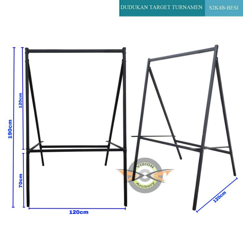 Jual Dudukan Target Panah Kaki 4 Besar / Stand Target Archery Stand ...
