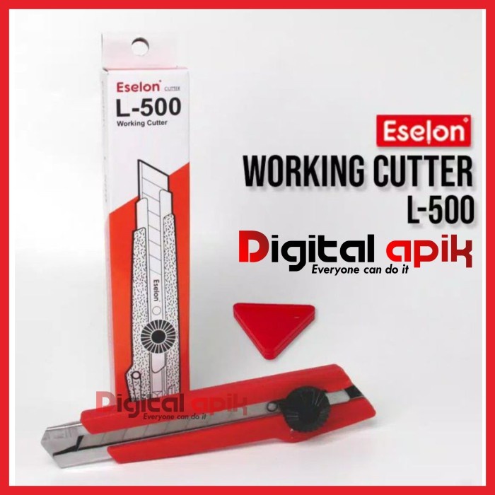 Jual Cutter Besar Merah Cuter L-500 Pisau Knife Kater L500 L 500 ...