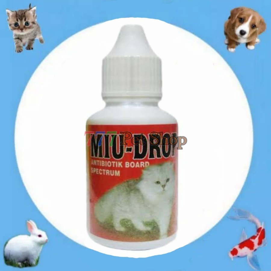 Jual MIU DROP 30ML obat tetes antibiotik spectrum kucing | Shopee Indonesia