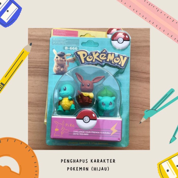 Jual Penghapus pokemon pikachu stip eraser penghapus pensil hapusan ...