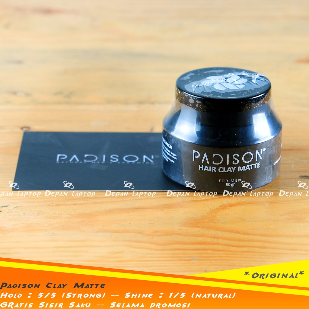 Jual ORIGINAL Padison Hair Clay Matte 50gr Minyak Rambut Natural Pria ...