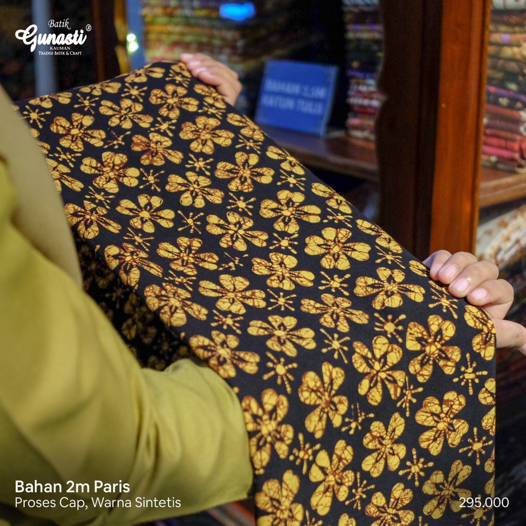 Jual Batik Gunasti Bahan Paris Batik Cap Warna Sogan | Shopee Indonesia