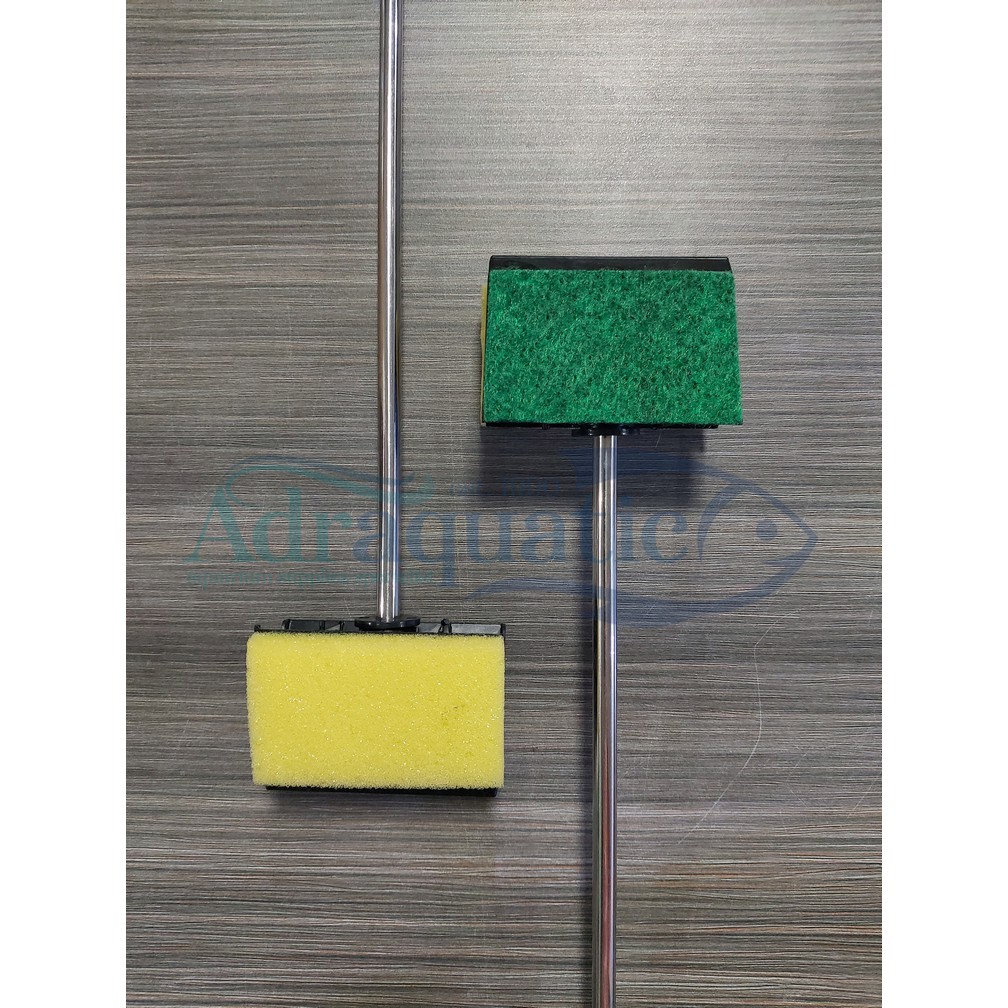Jual SCRAPER STAINLESS TONGKAT PEMBERSIH KACA AQUARIUM SIKAT SPONGE ...