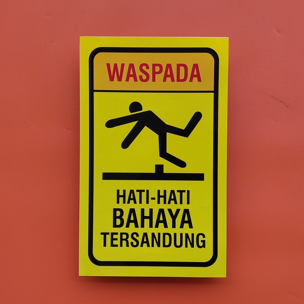 Jual Stiker Bahaya Tersandung - Stiker Hati-Hati Tersandung - Stiker K3 ...