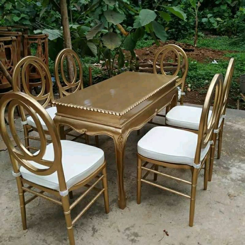 Jual meja akad olivia/set meja akad/kursi pesta | Shopee Indonesia