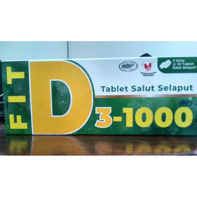 Jual FIT D3 1000 iu Vitamin D tablet salut | Shopee Indonesia