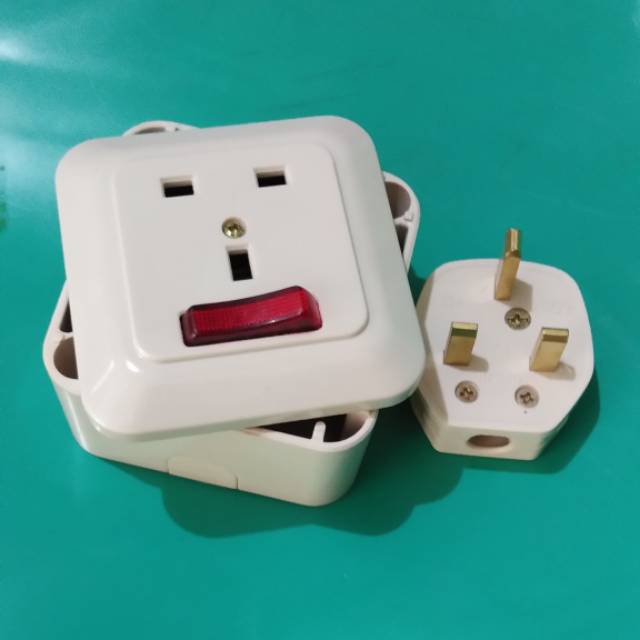 Jual Stop kontak AC broco lengkap steker +outbow | Shopee Indonesia