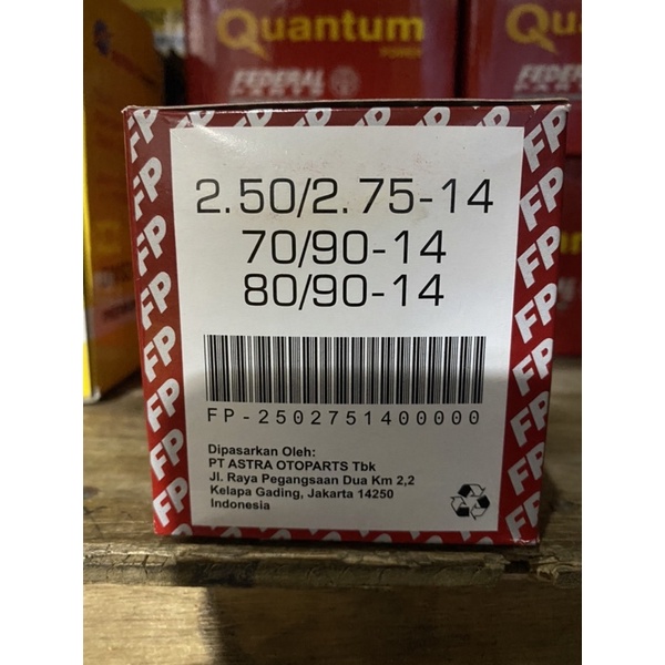 Jual BAN DALAM FEDERAL UKURAN 70/90 80/90-14 MATIC | Shopee Indonesia