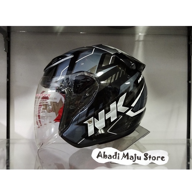Jual Helm NHK R6 ABU -ABU GLOSSY PATROL | Shopee Indonesia