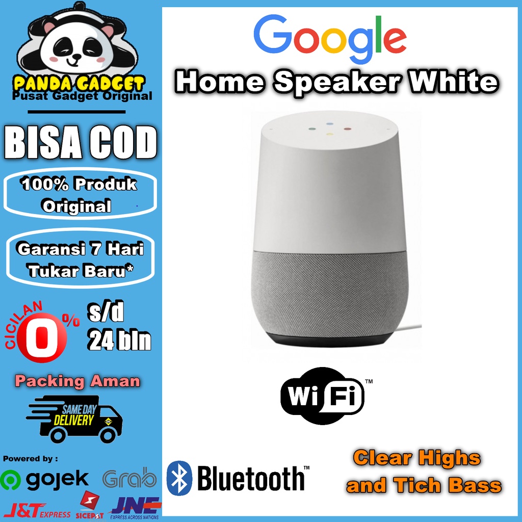 Jual Google Home Bluetooth Smart Speaker White / Bulk Google Assistant ...