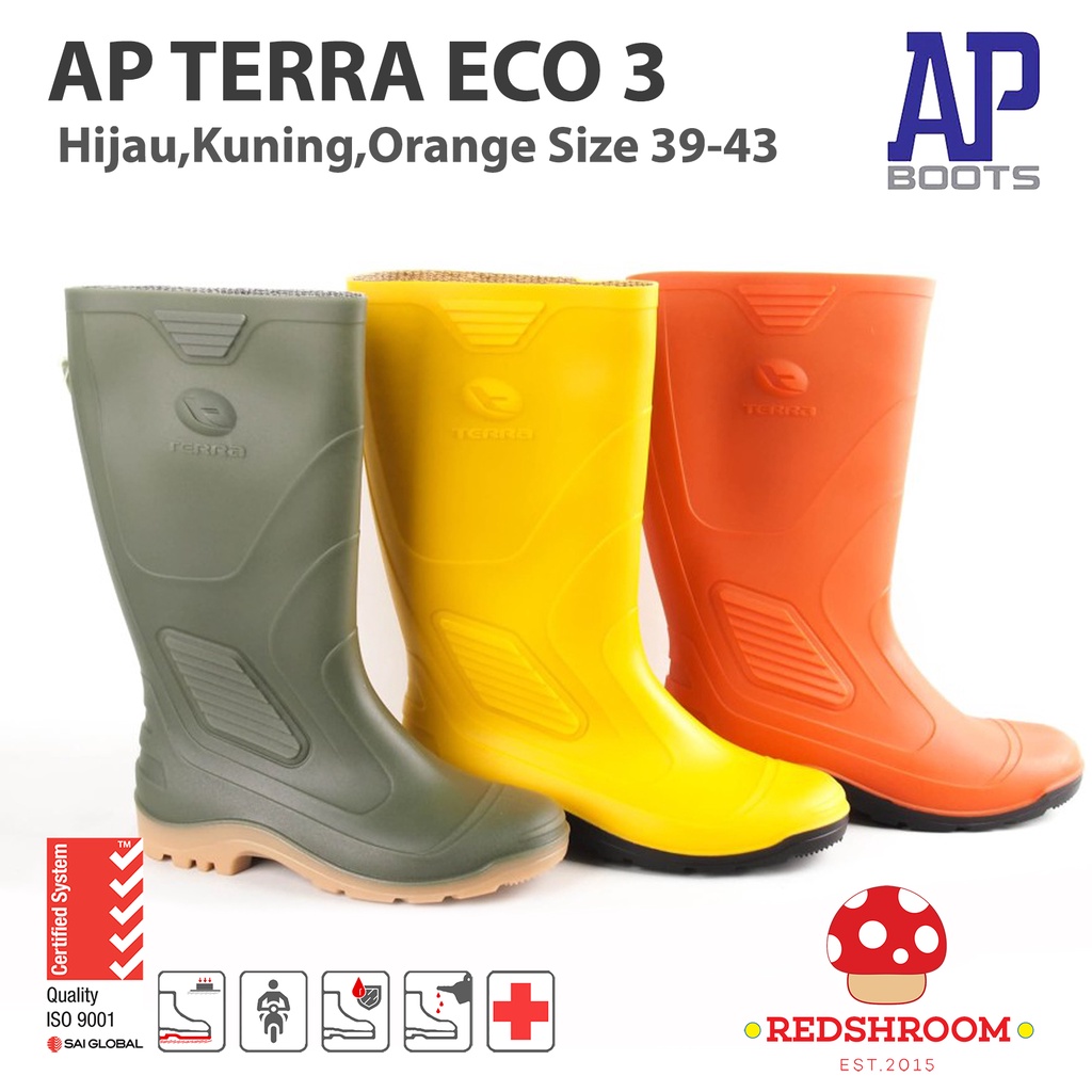 Jual SEPATU BOOT TINGGI AP BOOTS AP TERRA ECO 3 HIJAU KUNING ORANGE ...
