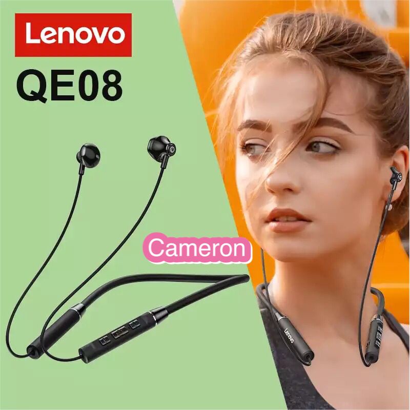 Jual Lenovo QE08 Headset Earbud Tali Leher Magnetis Bluetooth Nirkabel ...