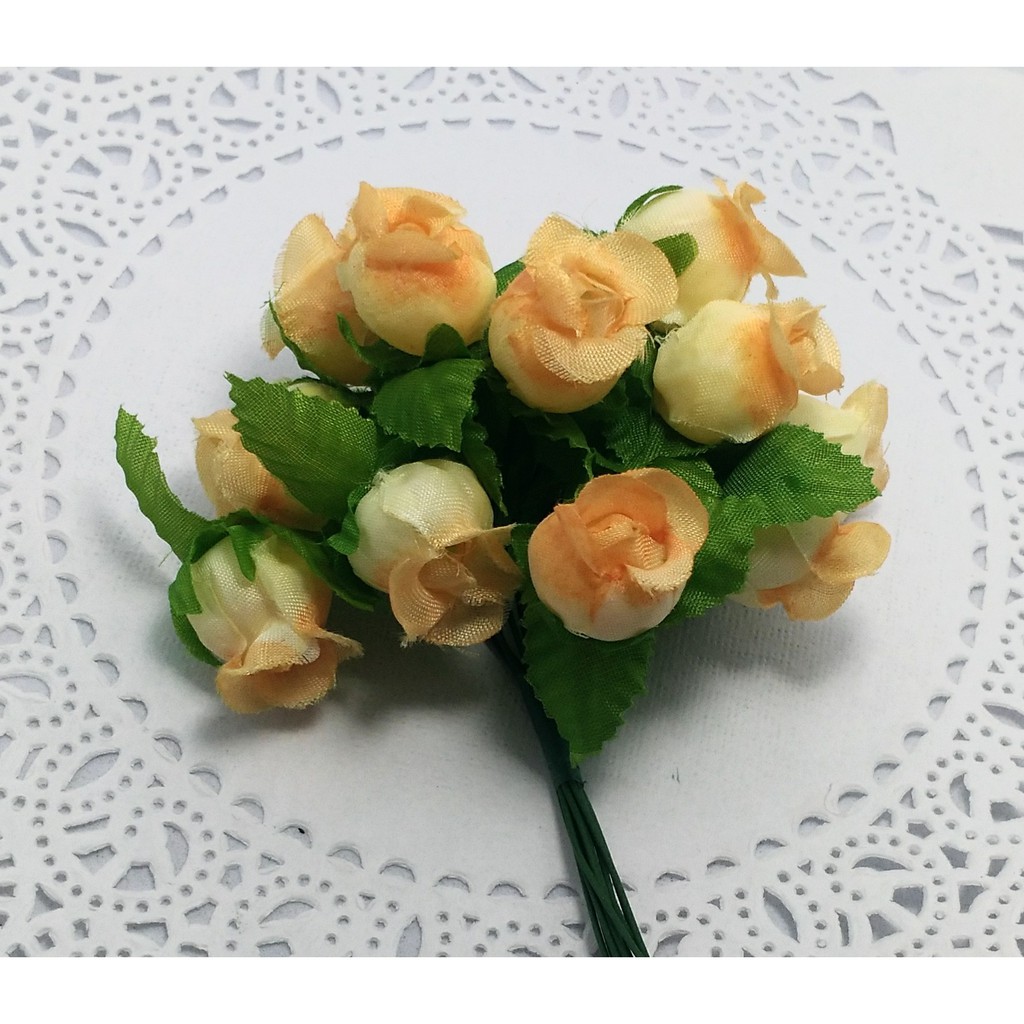 Jual Bunga Kuncup Putih Gradasi Peach | Shopee Indonesia