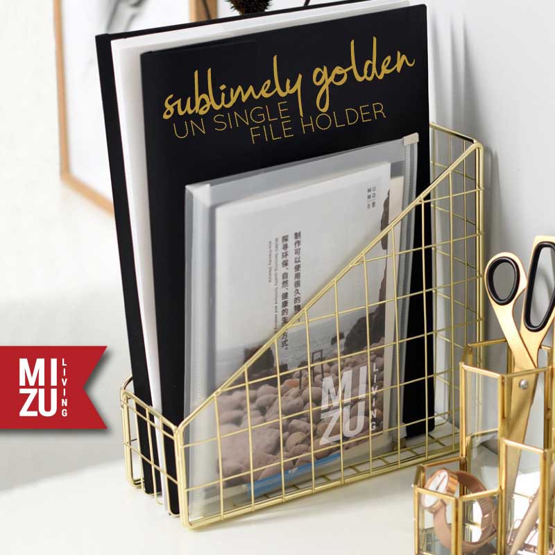 Jual SUBLIMELY GOLDEN UN SINGLE File Holder Magazine Newspaper Rack A4 ...