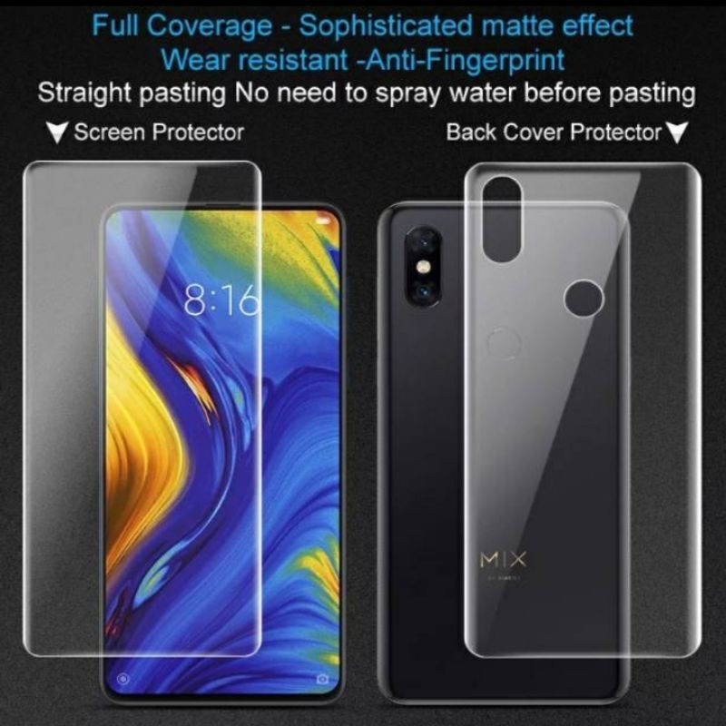 Jual Hydrogel Xiaomi Mi Mix 2 / 2s / 3 Screen Protector Depan Belakang ...