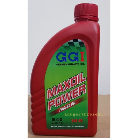 Jual GGI MAXOIL POWER OIL SAE 40 /B 40 API SF/CD (1LITER) | Shopee ...