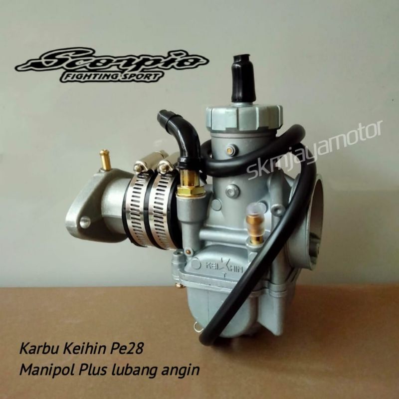 Jual Paket Karburator KEIHIN PE28 Scorpio Karbu plus manipol | Shopee Indonesia