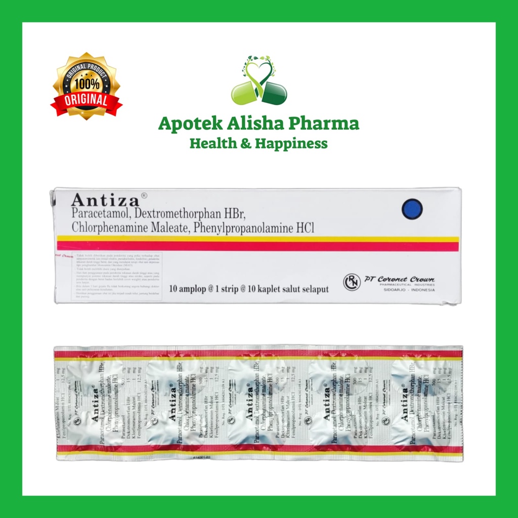 Jual Antiza Tablet (Strip 10tablet) - Antisa Tablet Obat Batuk/Flu ...