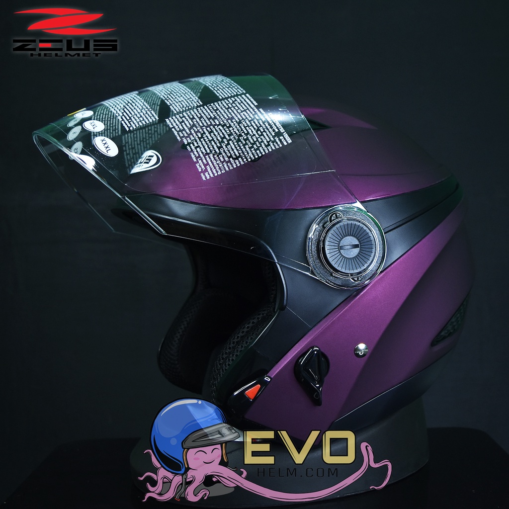 Jual HELM ZEUS 610 HALF FACE ZS610 SOLID - WARNA LENGKAP HELM ZEUS HALF ...
