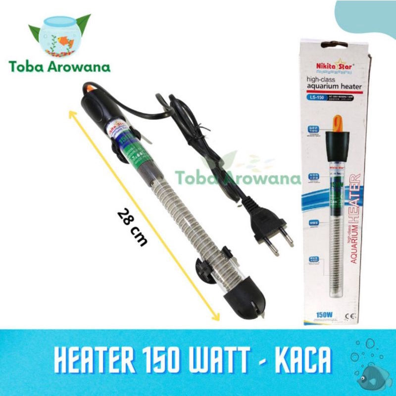 Jual Heater Aquarium 75 watt 100 Watt 150 watt Penghangat Pemanas Air ...
