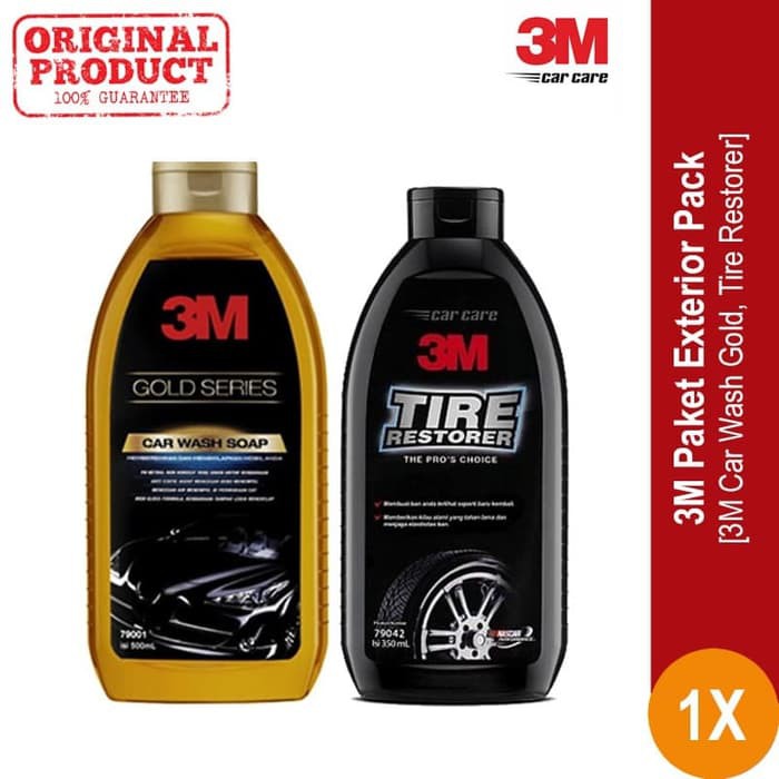 Jual 3M Paket Exterior Pack 3M - Car Wash Gold & Tire Restorer- Harga Murah | Shopee Indonesia