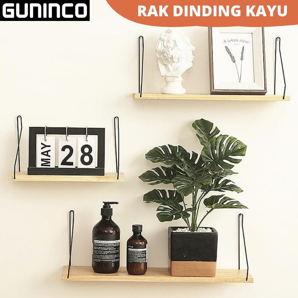 Jual RAK DINDING KAYU TEMPEL Raka Guninco Dekorasi Hiasan Dinding Rumah ...