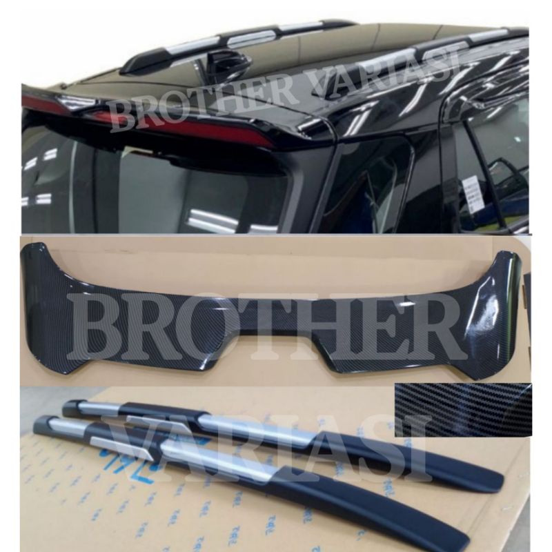 Jual Paket Spoiler Roof Rail Toyota Raize Daihatsu Rocky 2021 Carbon ...