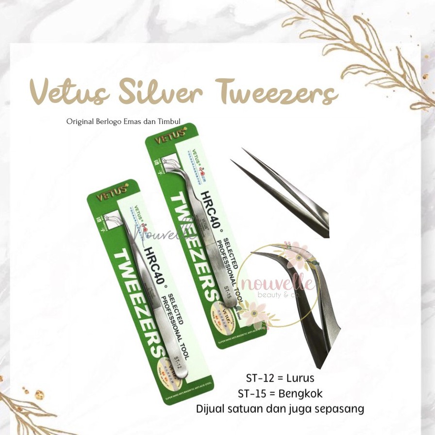 Jual Pinset Vetus Original ( berlogo emas ) Untuk Eyelash Extension ...