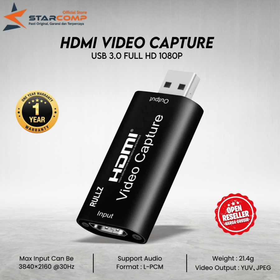 Jual HDMI VIDEO CAPTURE USB 3.0 - 2.0 Streaming Recording Capture Card ...