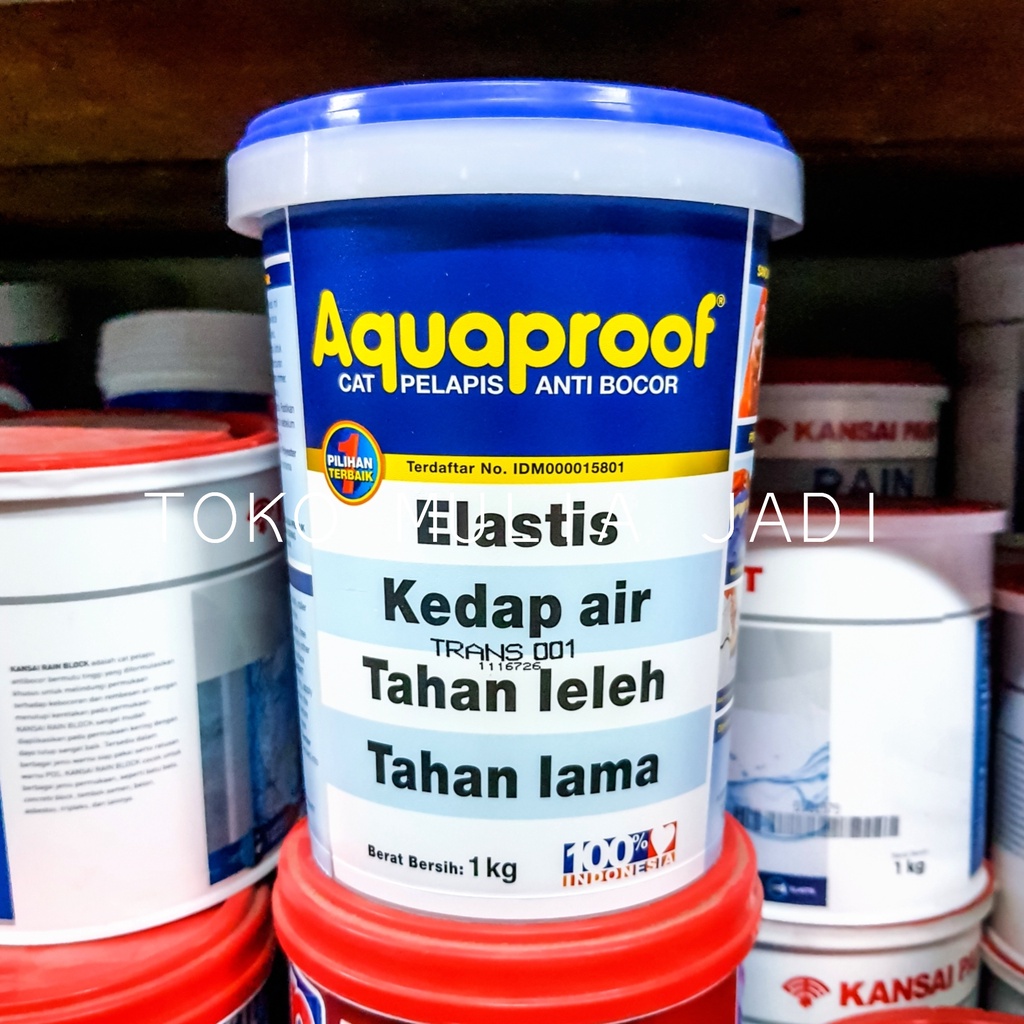 Jual Cat Aquaproof 1 kg / pelapis anti bocor tembok dinding atap aqua ...