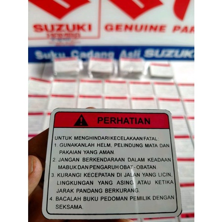 Jual stiker peringatan warning suzuki Limited | Shopee Indonesia