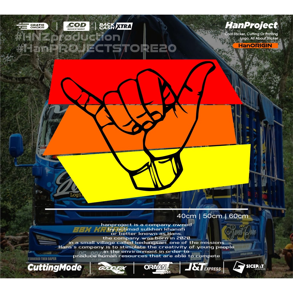Jual STICKER KACA MOBIL PICK UP DAN TRUK GAMBAR TANGAN OLENG TERBARU ...