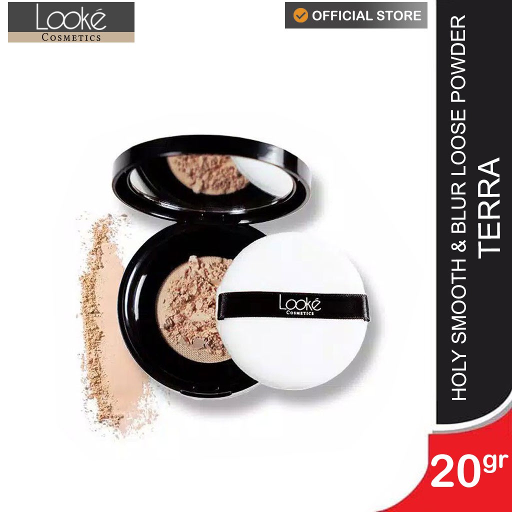 Jual Looke Holy Smooth & Blur Loose Powder Terra | Shopee Indonesia