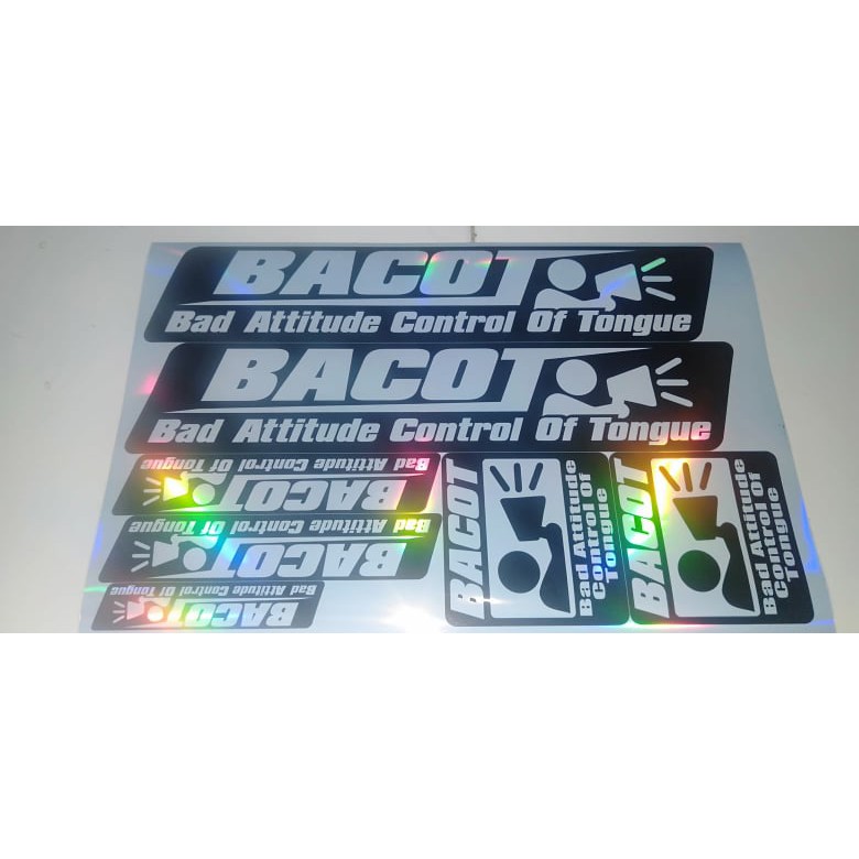Jual STICKER SET PACK BACOT HOLOGRAM PRINT | Shopee Indonesia