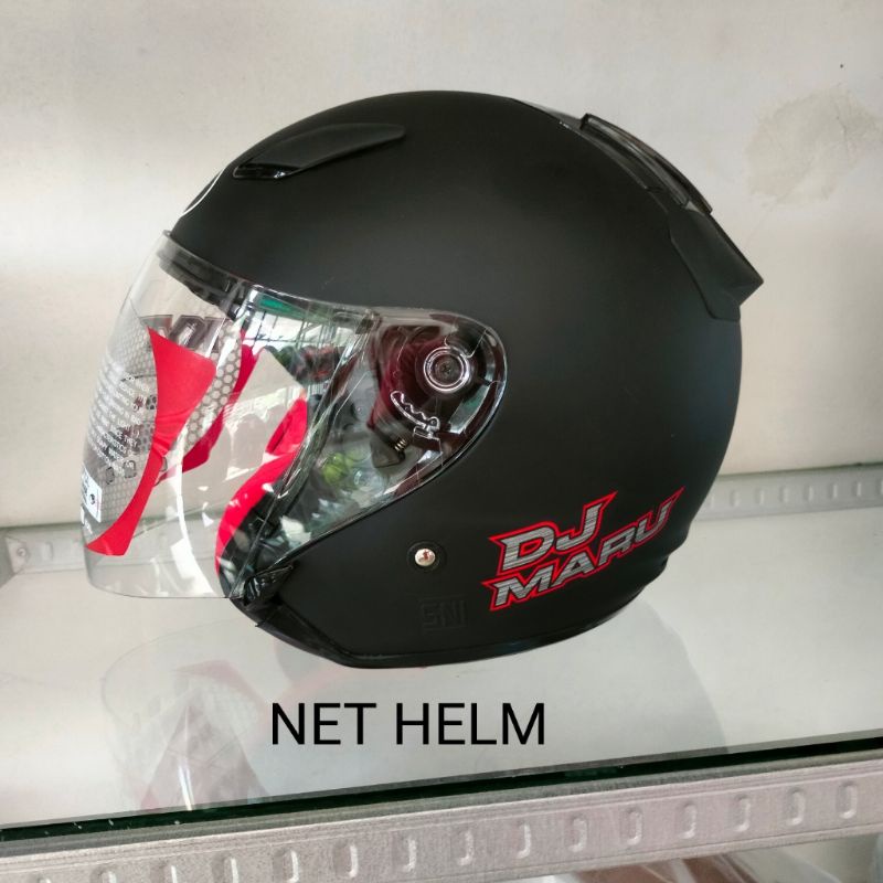 Jual HELM KYT DJ MARU SOLID BLACK DOFT ORIGINAL KYT DJ MARU | Shopee ...