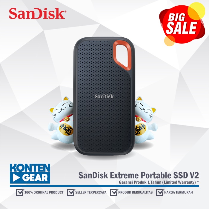 Jual SanDisk 4TB | 2TB | 1TB | 500GB Extreme Portable SSD V2 [E61 Series] Original | Shopee ...