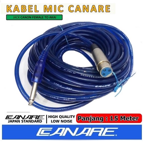 Jual Kabel Mic CANARE 15M Low Noise 3 Pin Cable Microphone XLR Male to ...