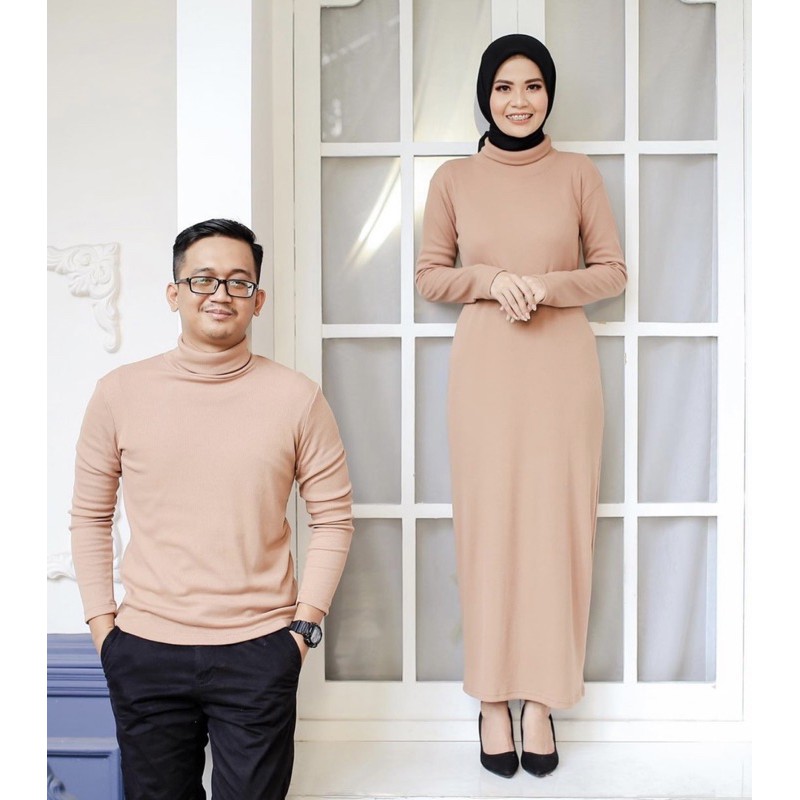 Jual TURTLENECK COUPLE REEB VISCOSE DRESS & TOP | Shopee Indonesia