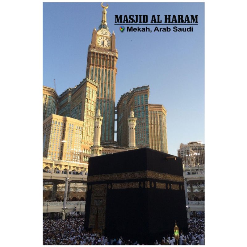 Jual POSTER KABAH MASJIDIL HARAM MASJID NABAWI 32x48 CM | Shopee Indonesia